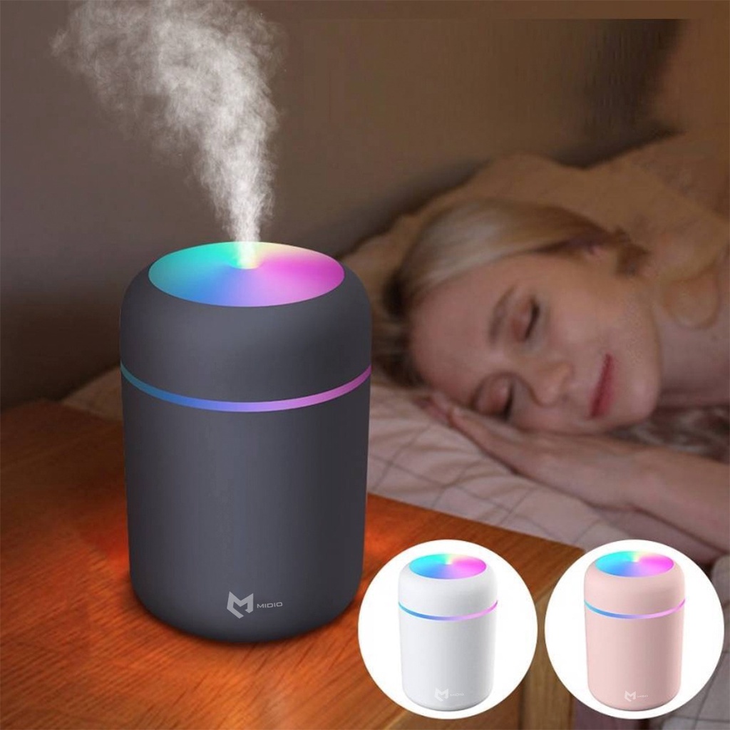 Umidificador de Ar 300ml Led Rgb Portátil Difusor de Aroma Ultrassônico ...