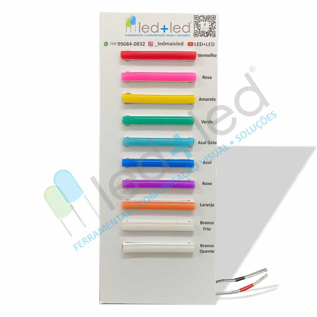 Mostruário Neon LED Amostra 10 Cores | Shopee Brasil