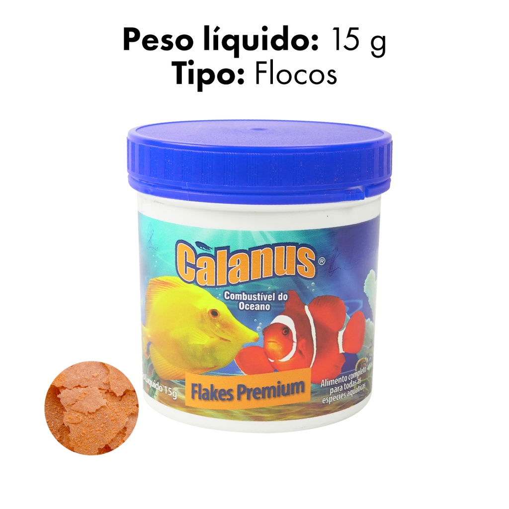 ALIMENTO BCUK CALANUS FLAKE 15G | Shopee Brasil