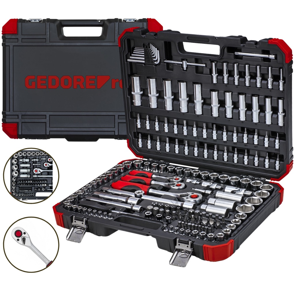 Jogo Kit de Ferramentas Catraca 172 Peças Profissional Gedore Red ...