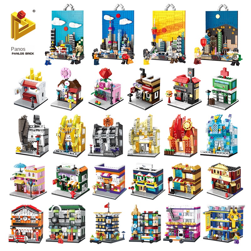 Castelo Mini City Street View Building Blocks Montagem De Blocos De ...