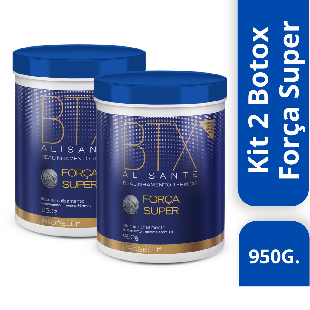 kit 2 Mega botox Alisante Progressiva 950 g + Ampola Probelle | Shopee ...
