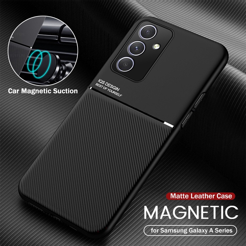 Capa Traseira Em Couro Magnético De Silicone Para Samsung Galaxy A34 5G Protetora De Estrutura ...