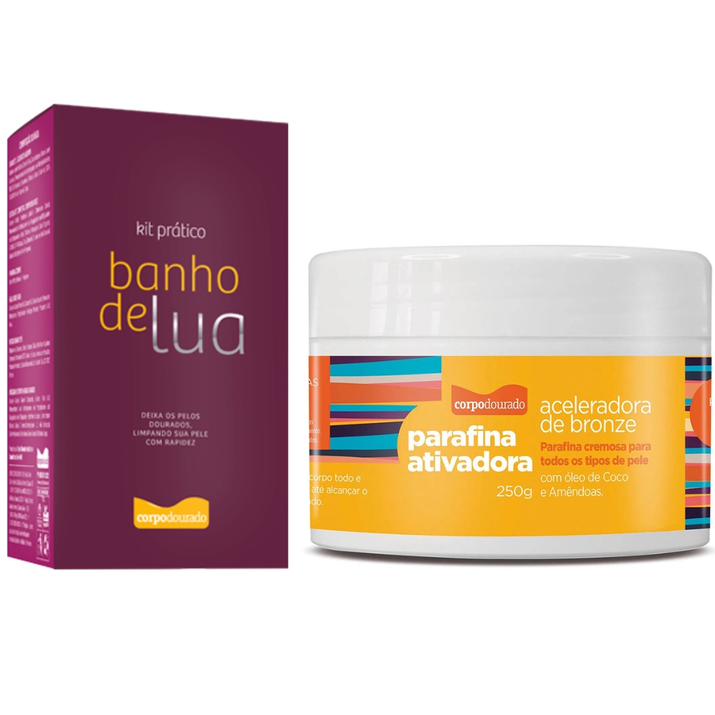 Kit de Banho Prático Corpo Dourado Banho de Lua 300g Pêlo Dourado ...