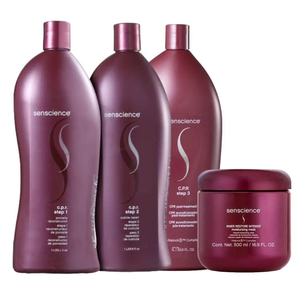 Senscience CPR Step 1+2+3 1L Para Salão + Mascara Inner 500g | Shopee ...
