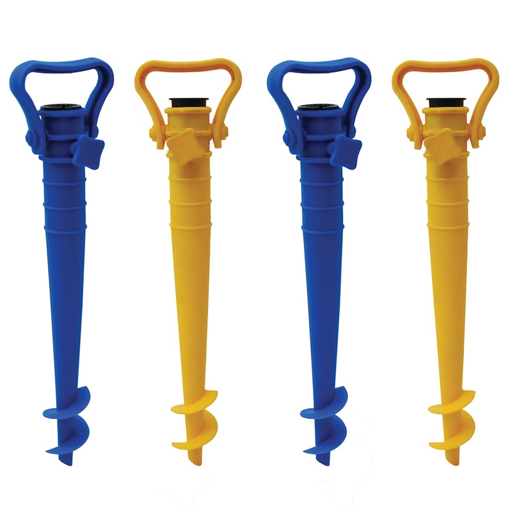Kit 4 Saca Areia de Rosca Furador Suporte Base P/ Guarda-sol e Vara de ...