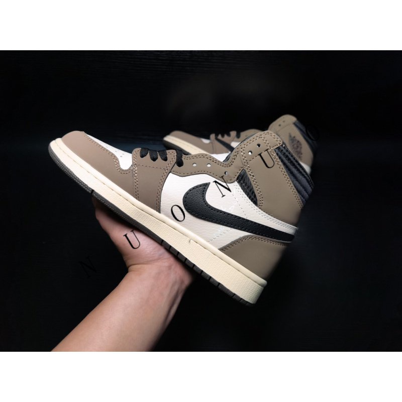 N1ke Air J1d1 Travis Scott High Gang Castanho Escuro E TS SP (100% ...