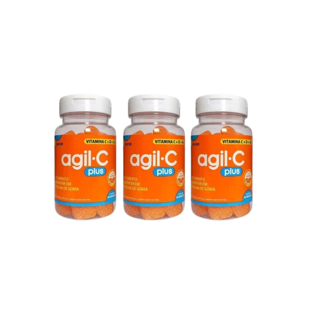 Kit C3 Suplemento Alimentar Agil C Plus C 40 gomas – Pharlab | Shopee ...