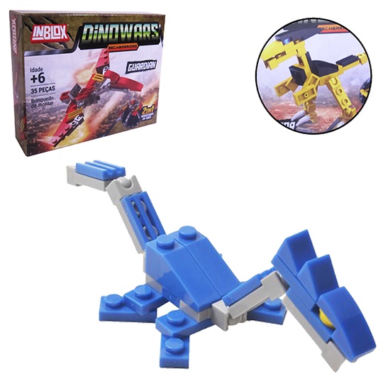 Blocos de Montar Inblox Dinowars 2 em 1 Transforma em Robô | Shopee Brasil