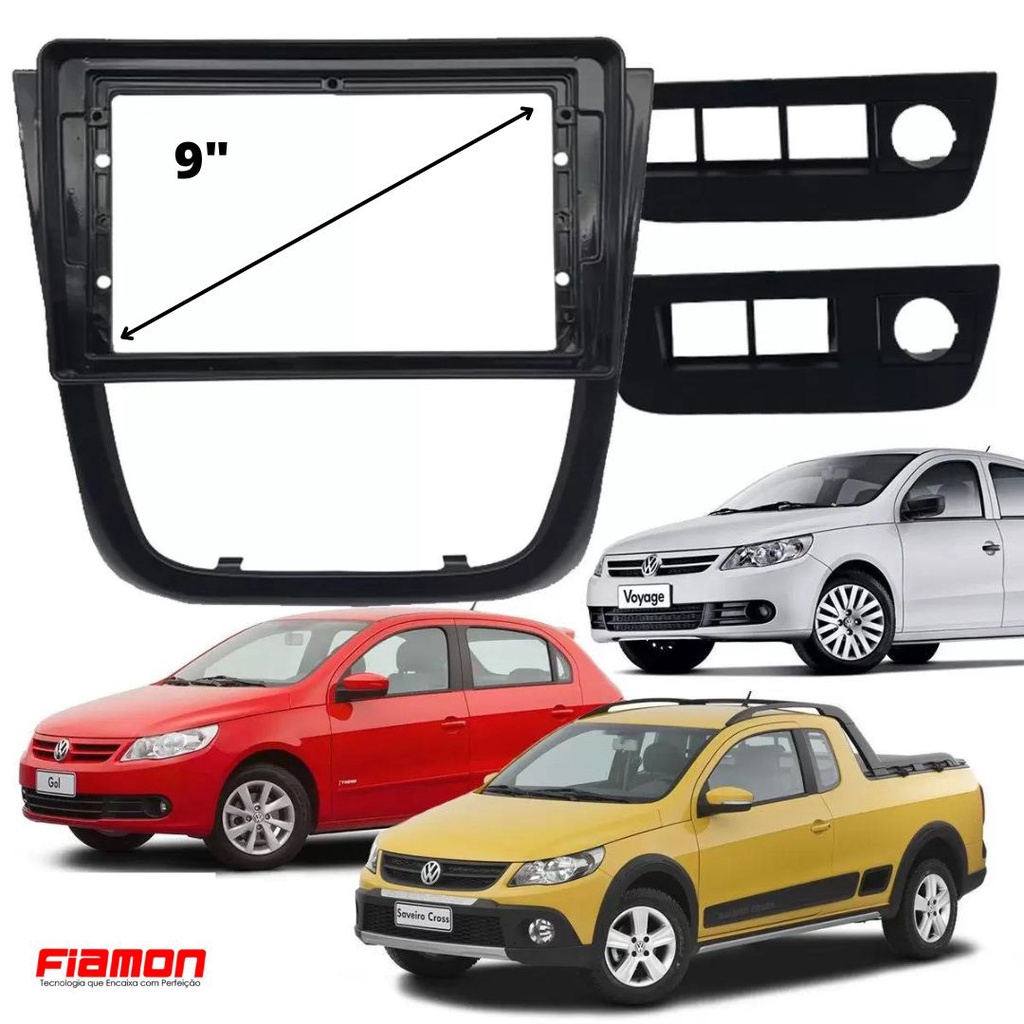 Moldura Multimidia 9 Polegadas Flutuante Vw G5 Voyage Saveiro Gol Fiamon | Shopee Brasil