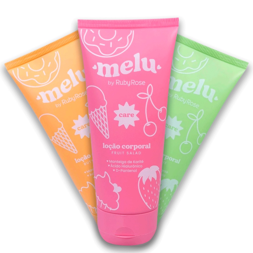 Creme Hidratante Loção Corporal Fruit Salad Melu By Ruby Rose Make ...