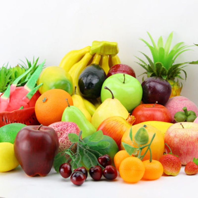 V16 Estilos Frutas Artificiais Plásticas Falsas De Cozinha Mesa De ...