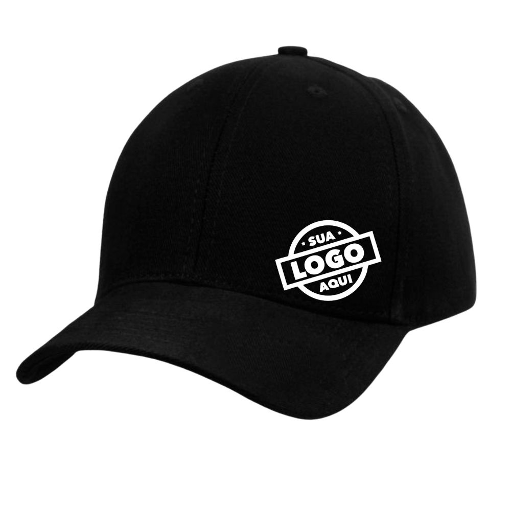 Bone Personalizado Estampa Sua Arte Logo Empresa Aba Curva Uniforme ...