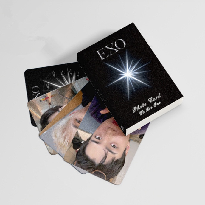 50pcs/box EXO Photocards Álbum Cartões Laser Lomo Kpop Collection Ready ...