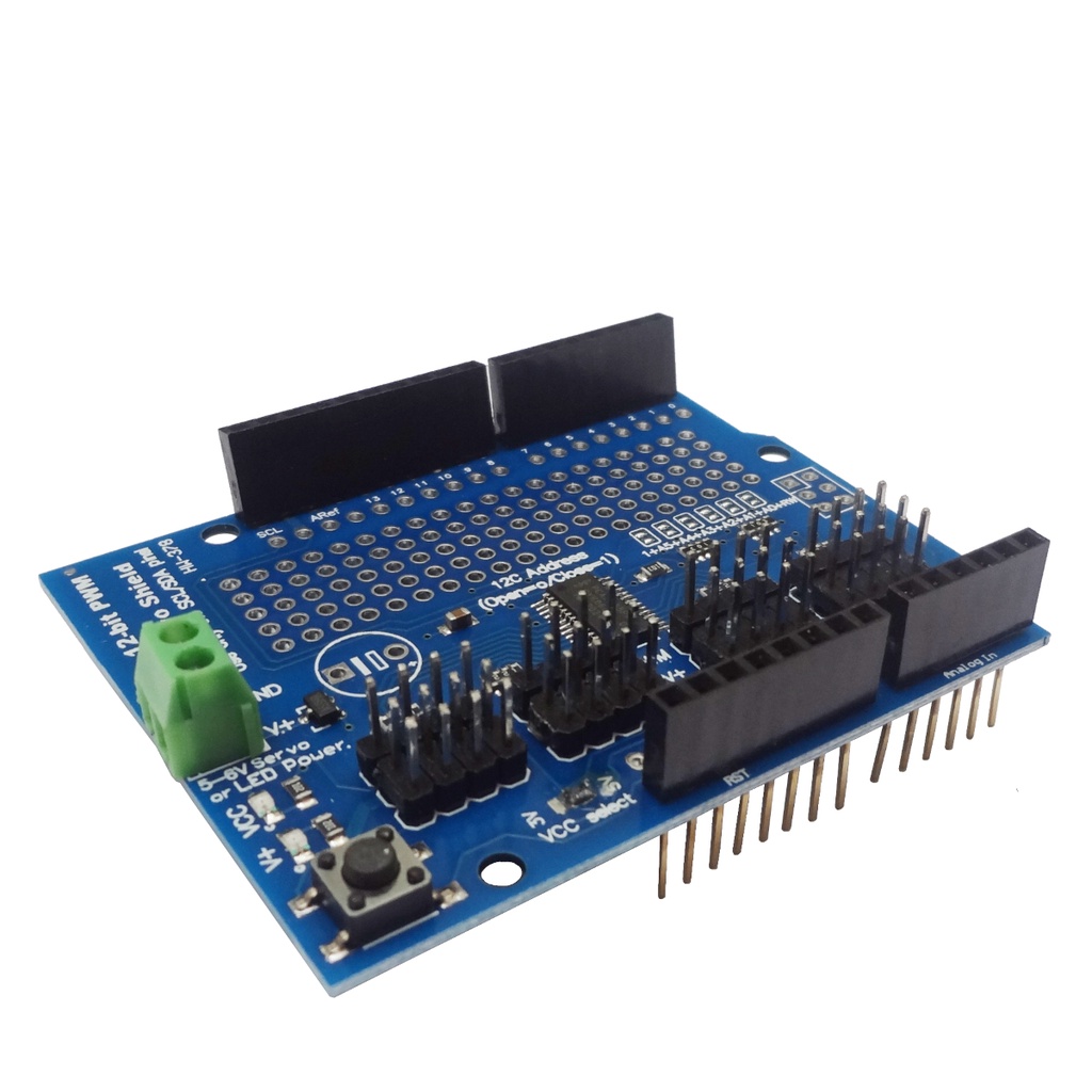 Servo Motor Shield 16 Canais 12 Bits Para Arduino | Shopee Brasil