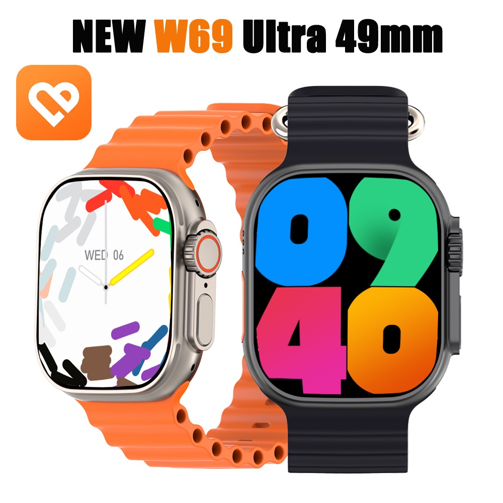 IWO W69 Ultra Smart Watch Series 8 Bluetooth Call Smartwatch Bússola De Chamada Carga Sem Fio ...