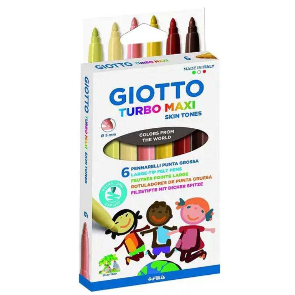 Caneta Hidrocor Giotto Turbo Maxi 6 Tons Pele | Shopee Brasil