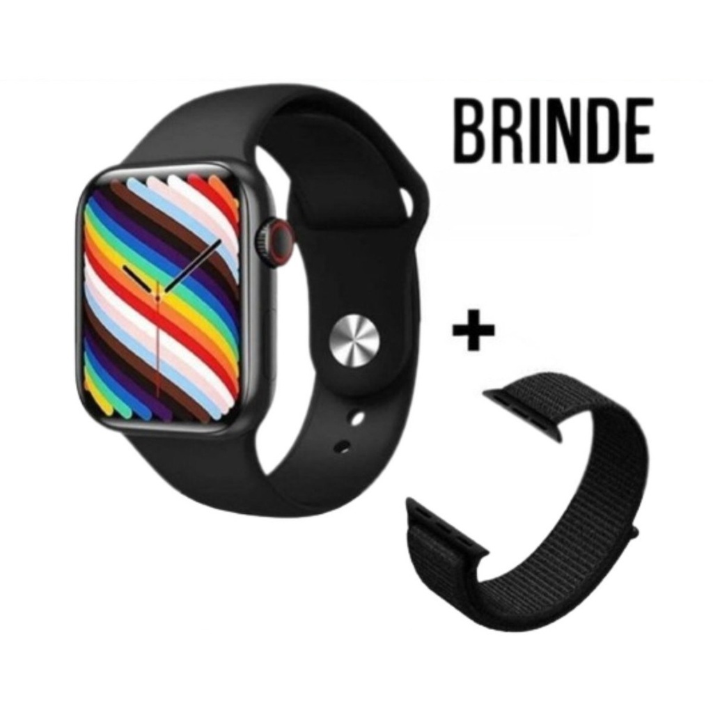 Relógio Smartwatch Inteligente Feminino Hw19 Com 2 Pulseiras enviar Cor ...