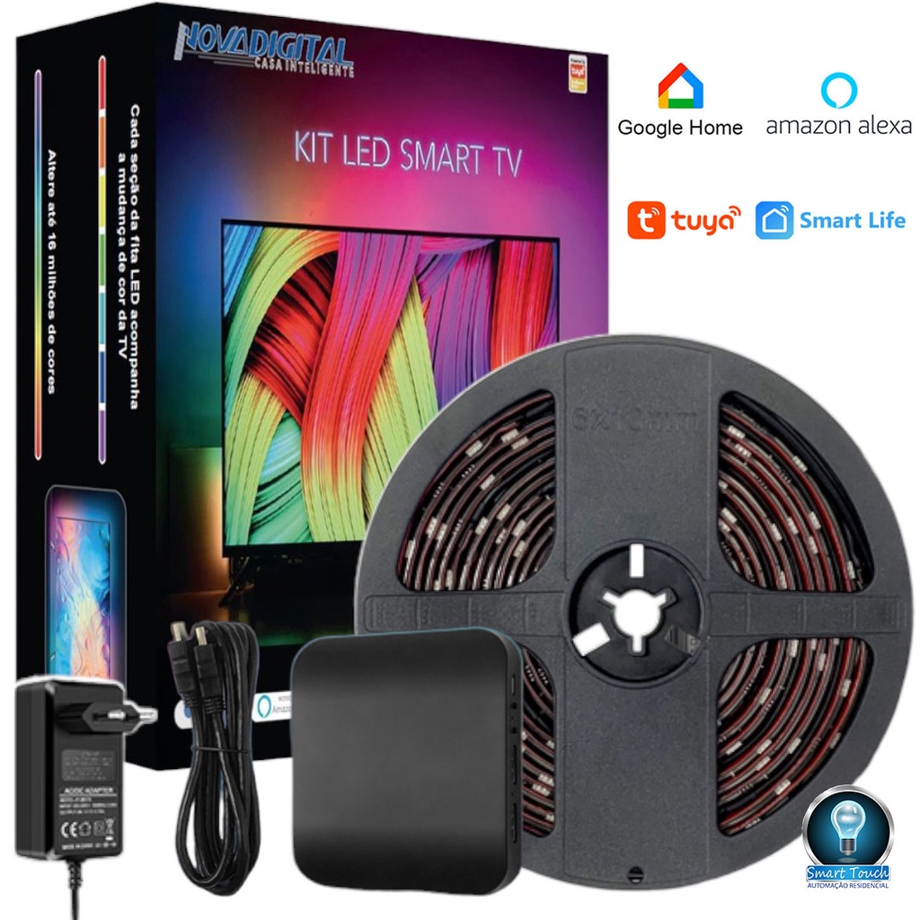 Fita De Led Para Smart Tv Ambiente Light ambilight sincronizado cores ...
