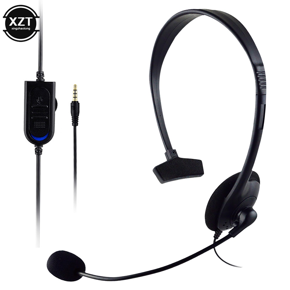 Fone De Ouvido Com Microfone Cancelamento De Ruido monoaural PS4 Sobre Orelha Lateral Unico Fio 3 5 Microfones Shopee Brasil