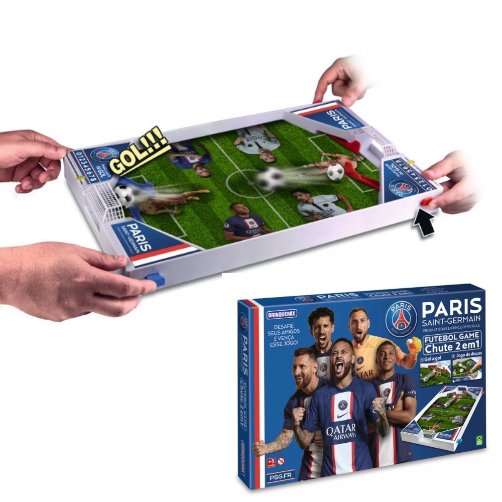 Brinquedo Mini Mesa Futebol Game Chute 2 Em 1 Psg Brinquemix | Shopee ...
