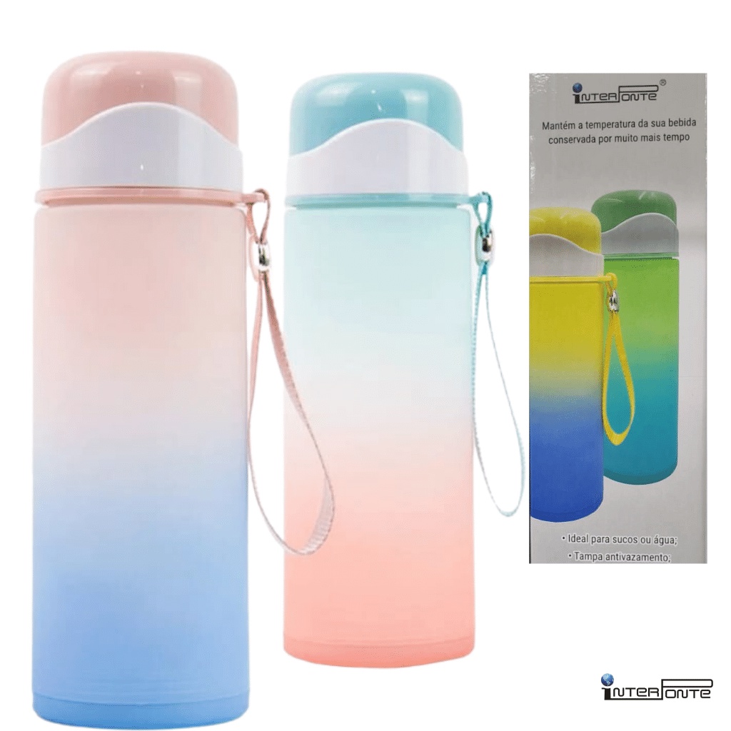 Garrafa de Água Suco de Vidro Tampa Antivazamento 480ml | Shopee Brasil