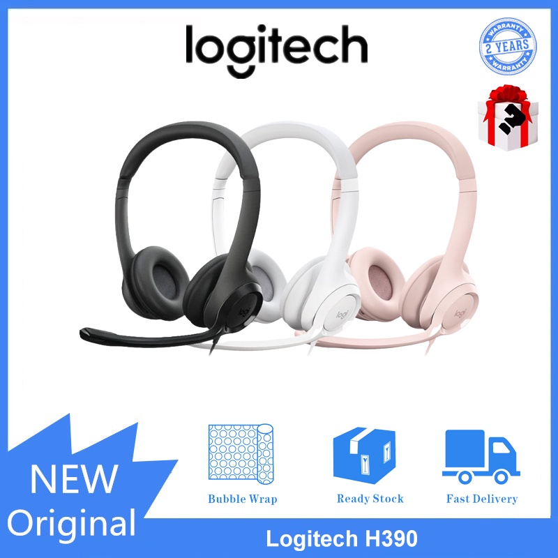 Logitech H390 Wired Headphones USB Computer Headset Noise Cancelling ...