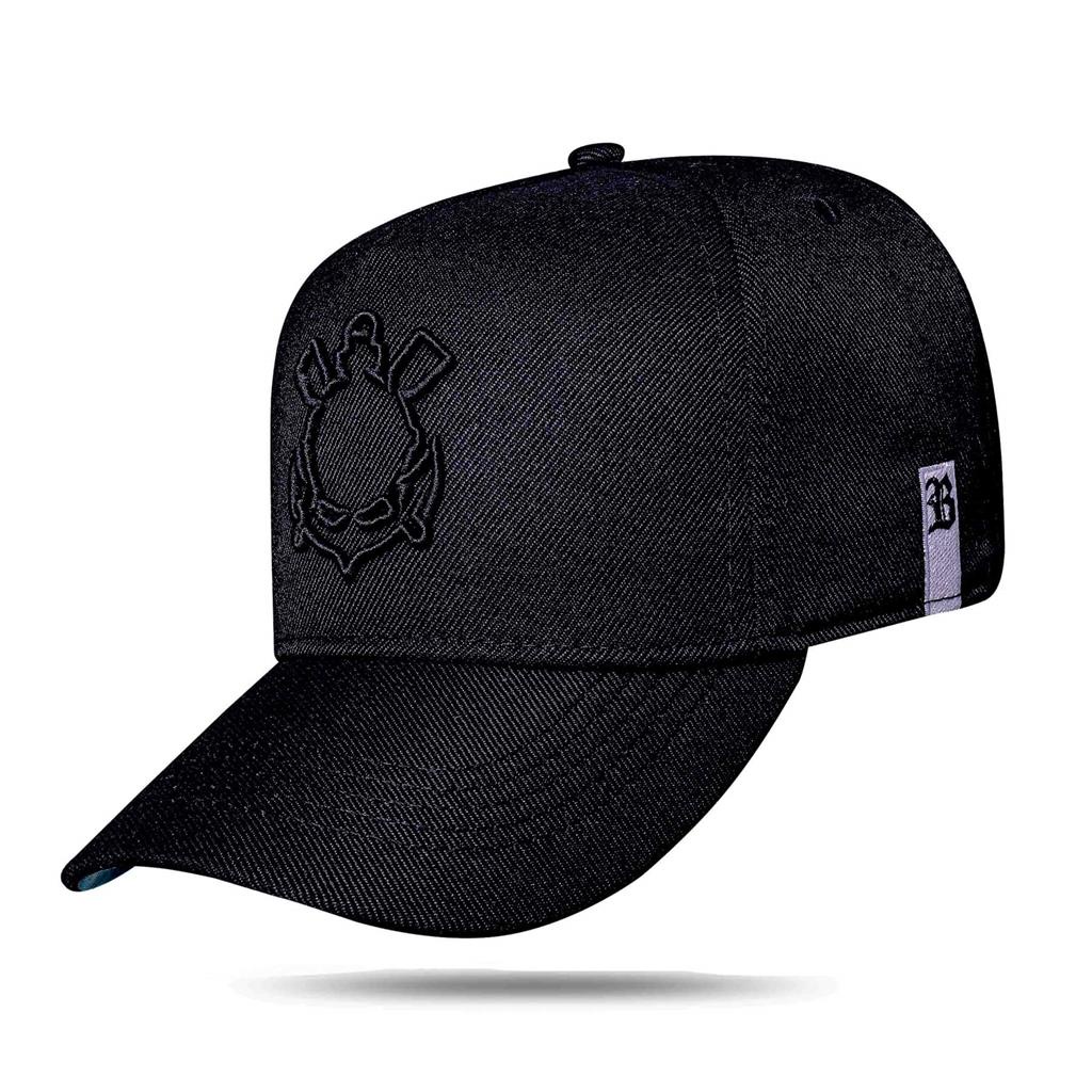 Bone Corinthians Preto Alto Relevo Snapback Blck Brasil | Shopee Brasil