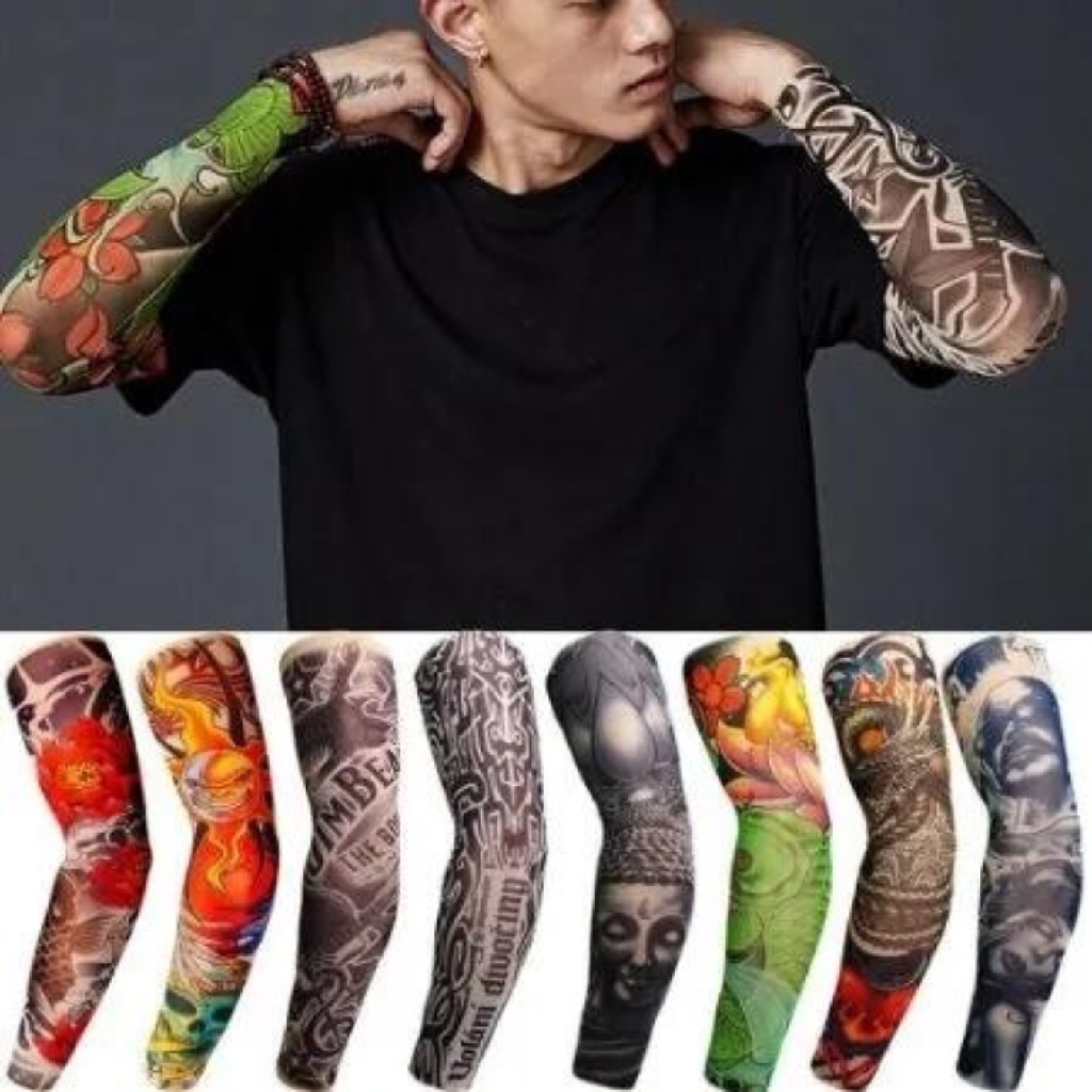 Tatuagem Para Braço Manga Fake Tattoo Tatuagem | Shopee Brasil