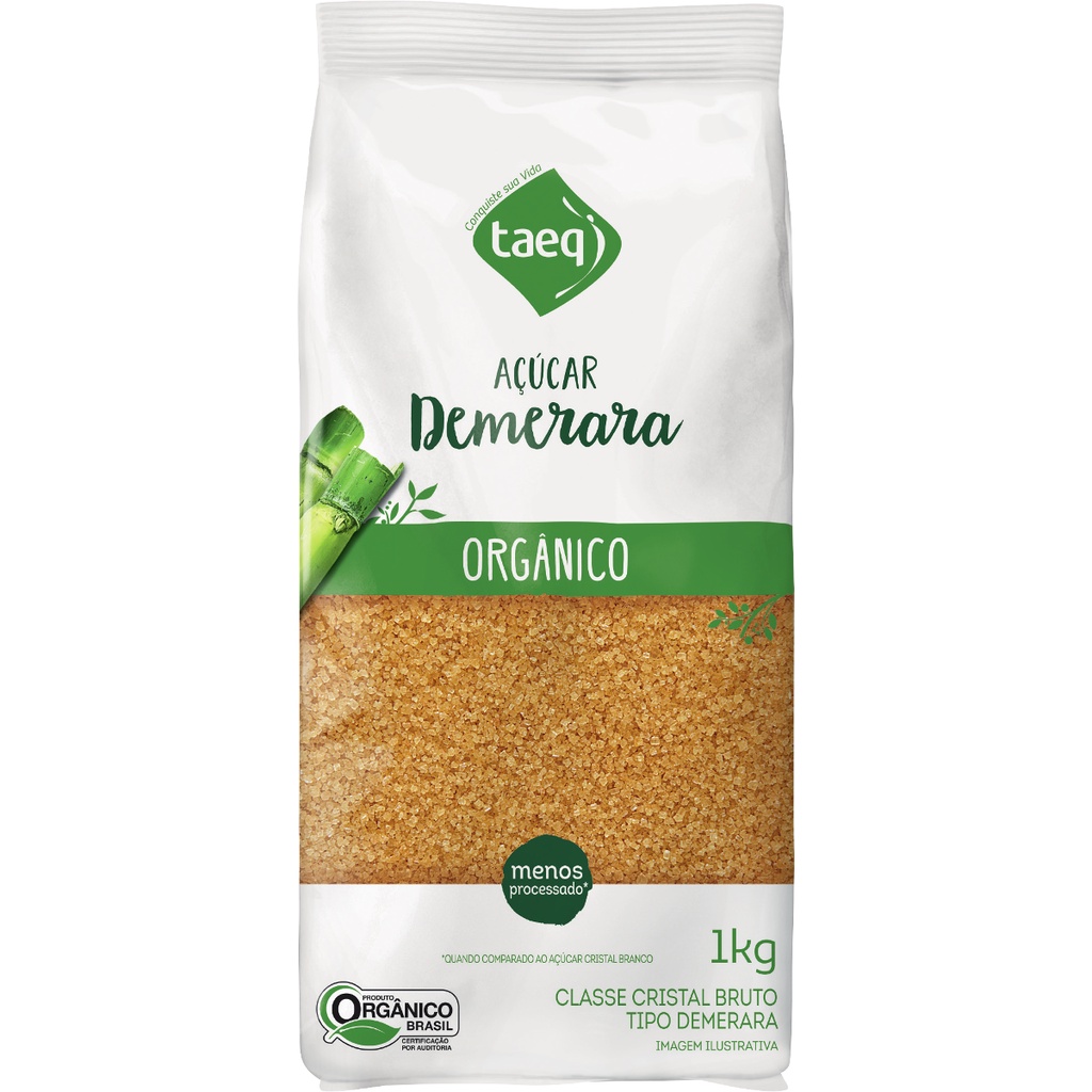 Açúcar Demerara Orgânico Taeq Pacote 1kg | Shopee Brasil