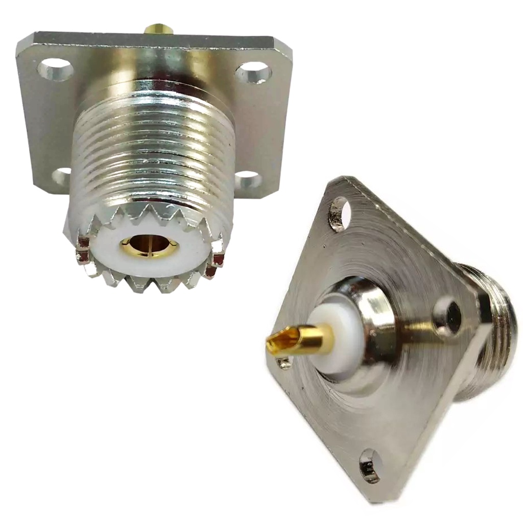 Conector Uhf Femea com Base Quadrada 4 Furos Painel Px Py | Shopee Brasil