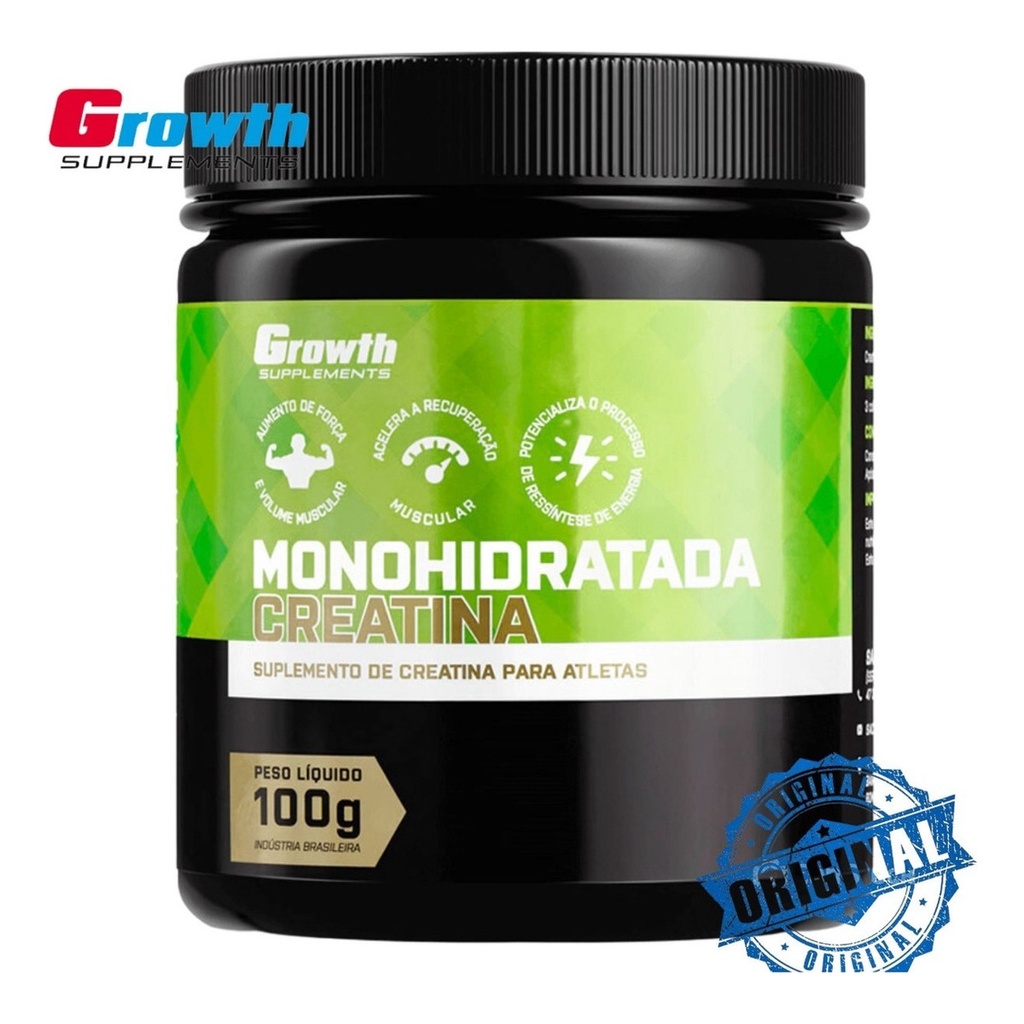 Creatina Growth Monohidratada 100g Original Pronta Entrega | Shopee Brasil