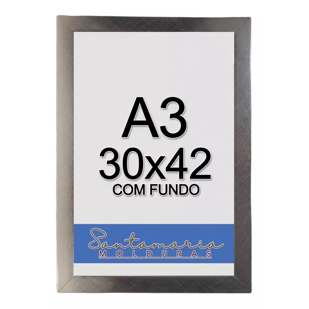 Moldura Porta Retrato A3 30x42 Prateado | Shopee Brasil
