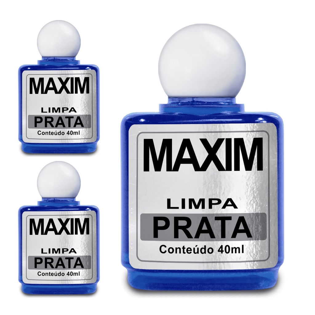 Kit 3 Limpa Pratas Maxim 40ml - Envio Imediato | Shopee Brasil