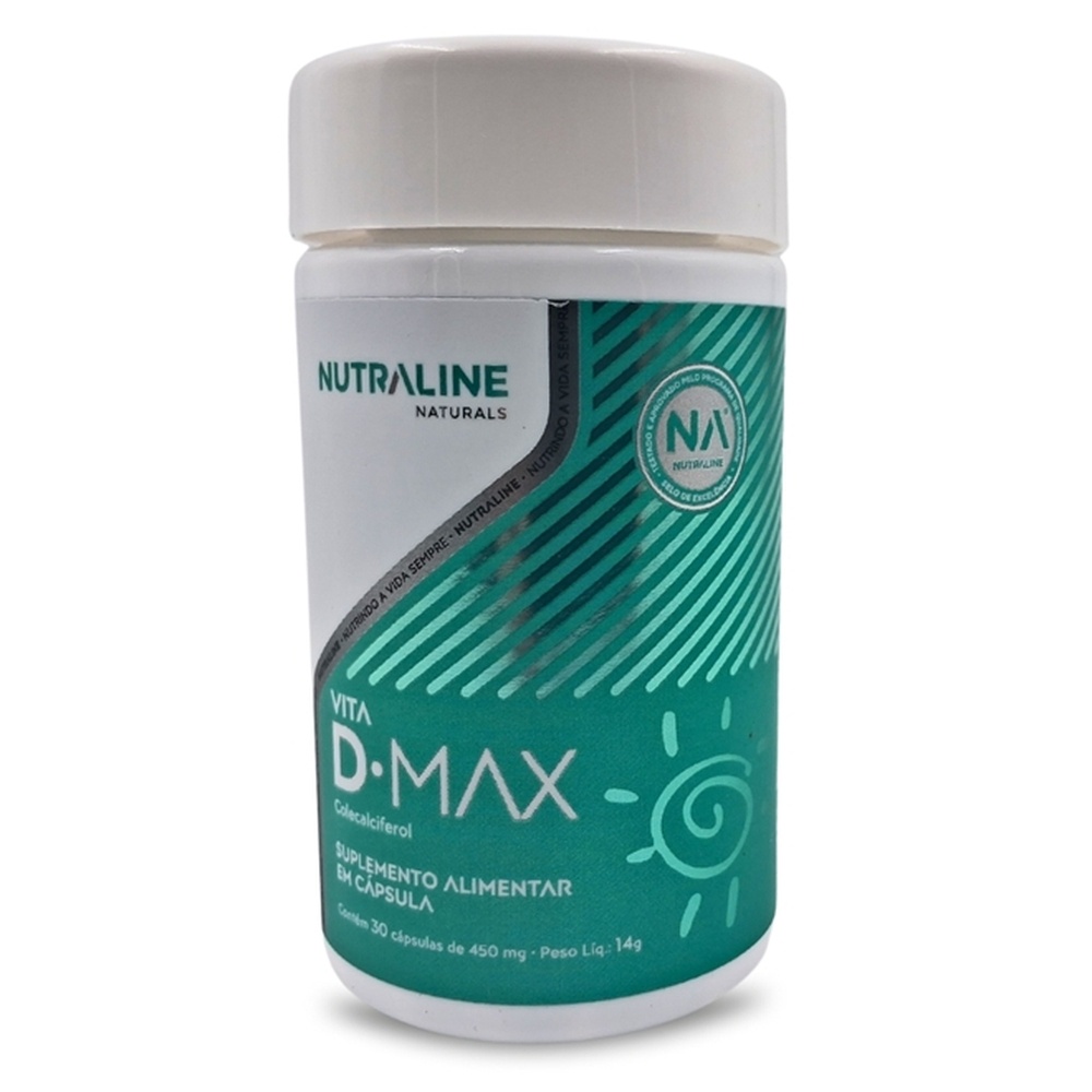Suplemento Vitamina D MAX - 450mg - 30 Capsulas - Nutraline | Shopee Brasil