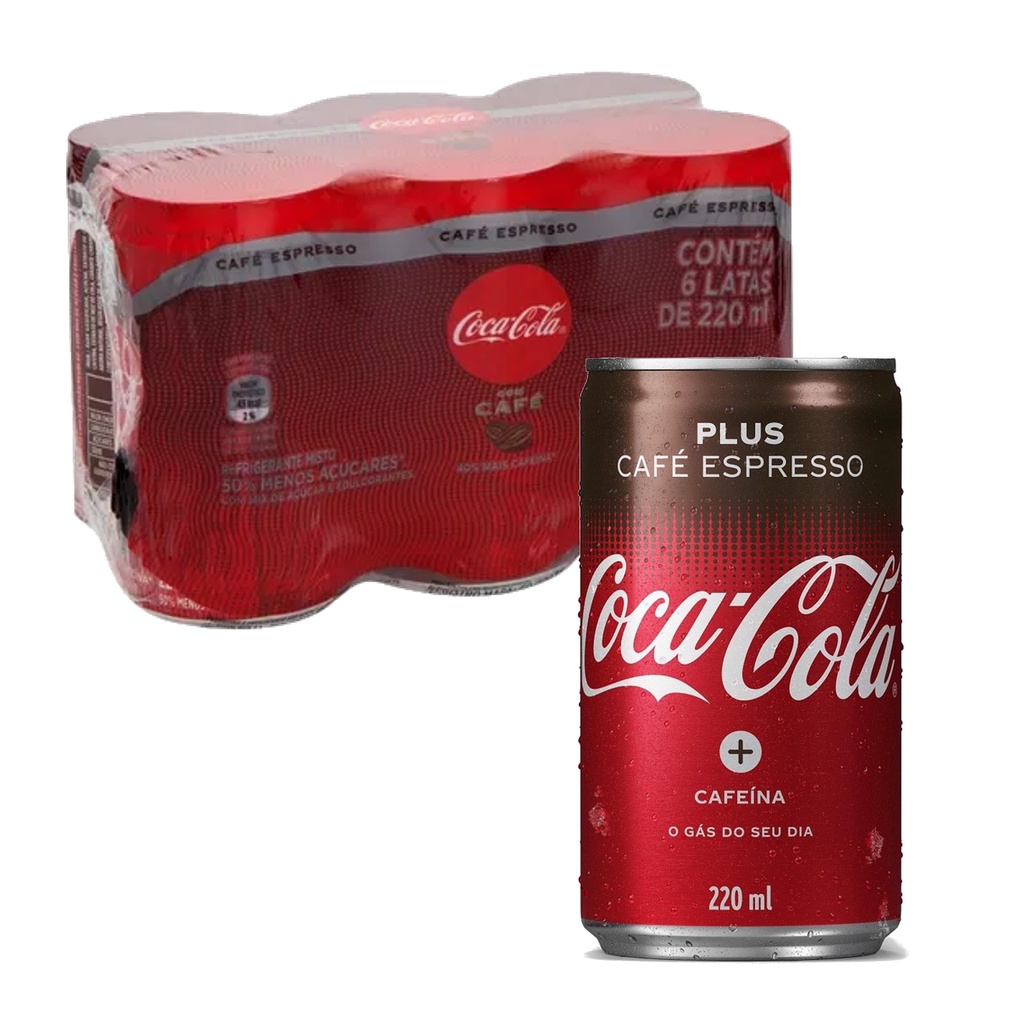 COCA-COLA Café Espresso 220ml (6 latas) | Shopee Brasil