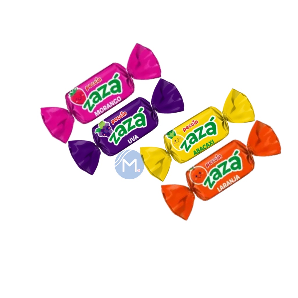 Bala Mastigável Frutas Sortidas Zaza Peccin 600g | Shopee Brasil