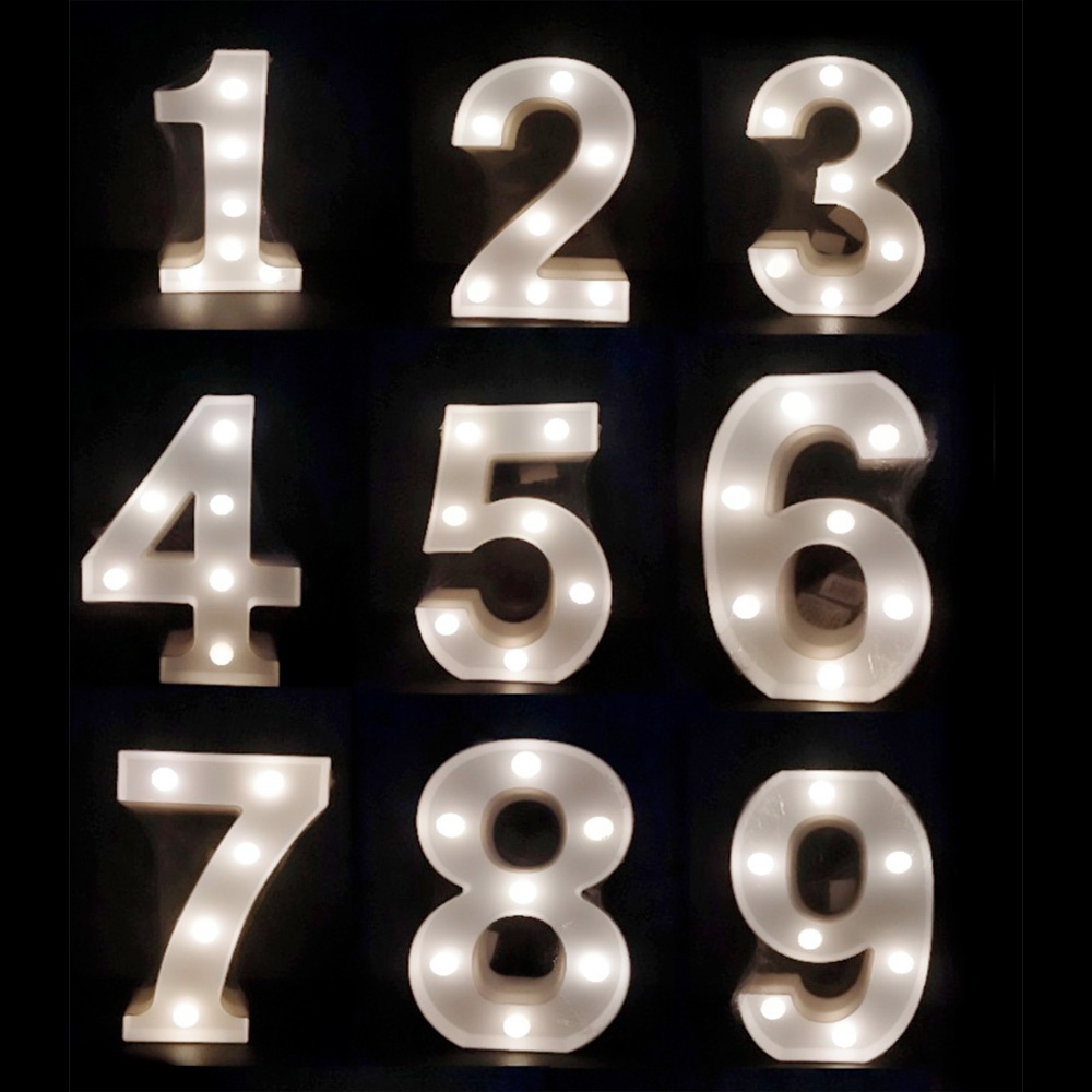 Luminária Números de LED Decoração de Festa | Shopee Brasil