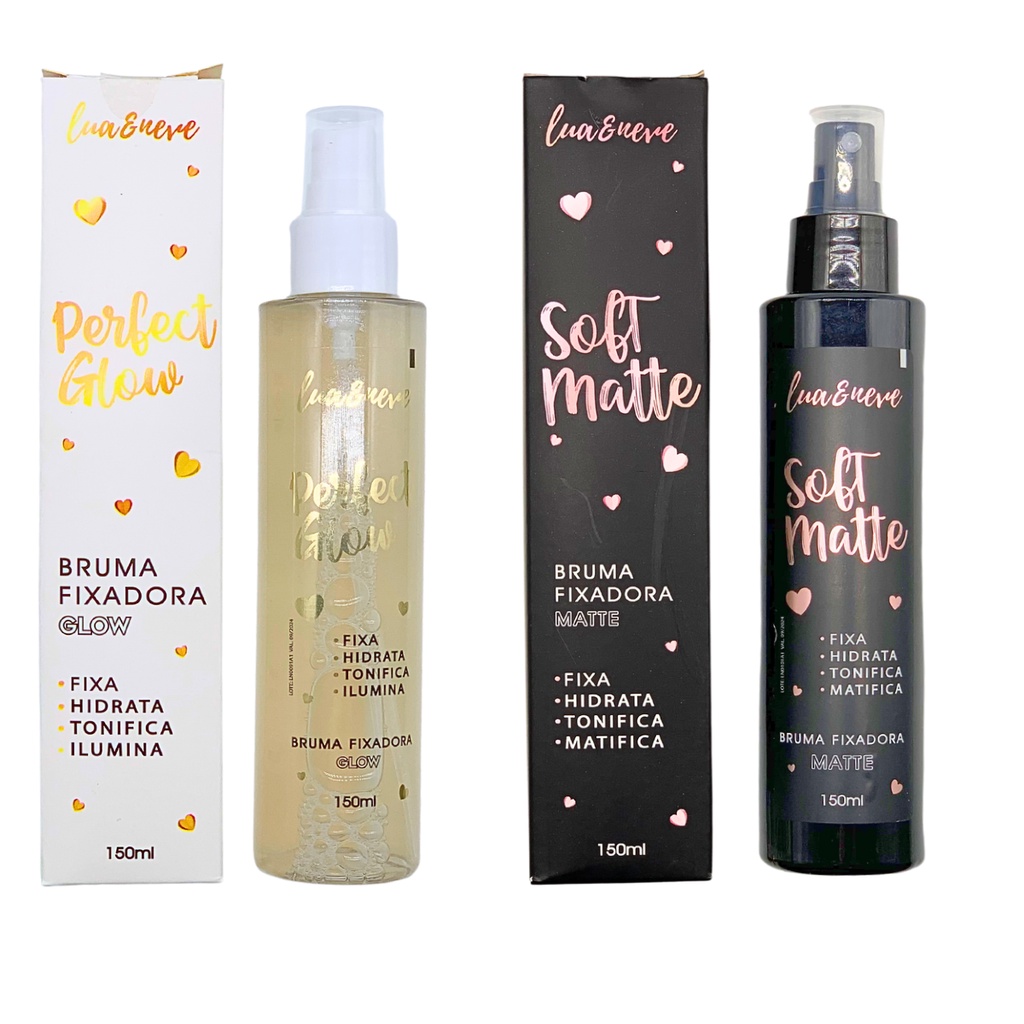Bruma Fixadora Perfect Glow e Soft Matte Lua&Neve | Shopee Brasil