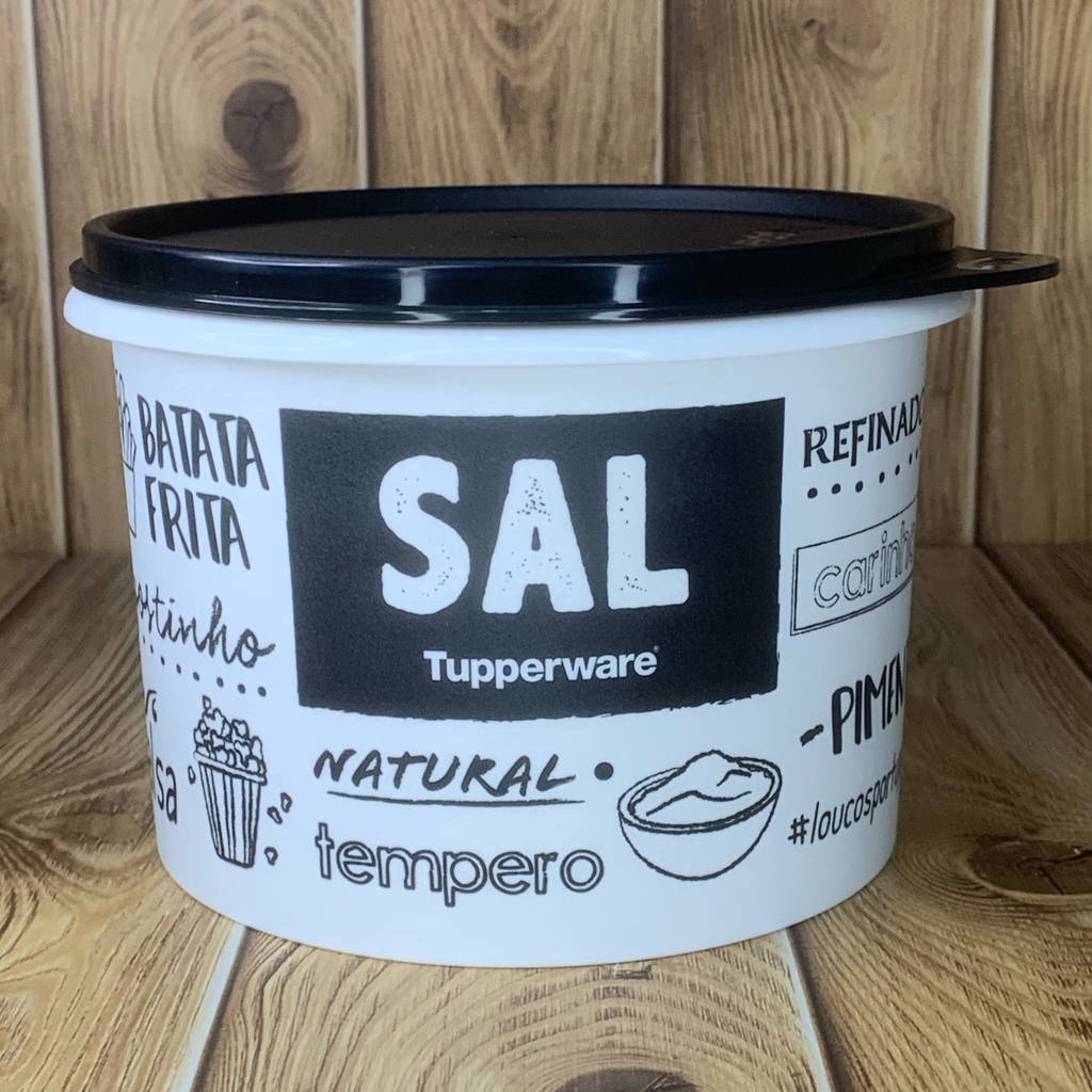 Pote Tupperware Sal PB 1,1 Litro Original Novo Ótima Conservação Caixa ...