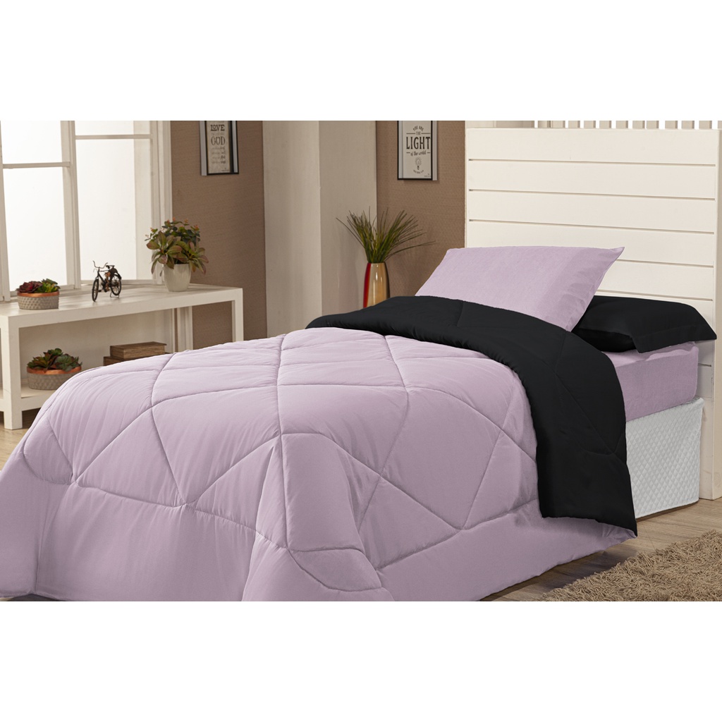 Edredom Solteiro Cama Inverno Margarida Dupla Face 02 Peças | Shopee Brasil