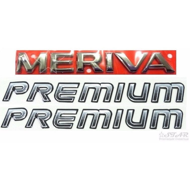 Emblemas Meriva Premium - 2002 À 2007 - Modelo Original | Shopee Brasil