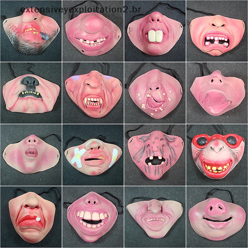 Máscara Elástica Horrível De Festa De Halloween Facial De Palhaço De ...