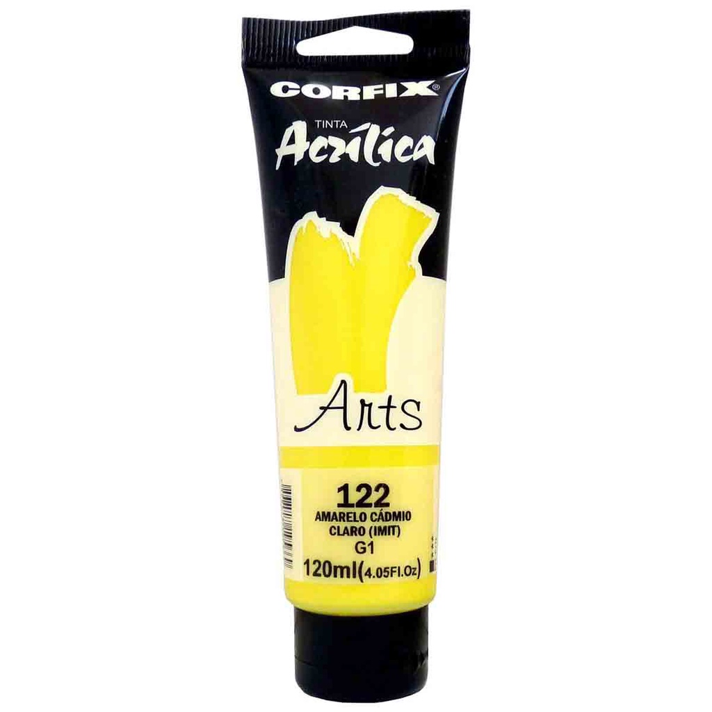 Tinta Acrilica Corfix Arts G1 124 Amarelo Cadmio Escuro (Imit) 120ml ...