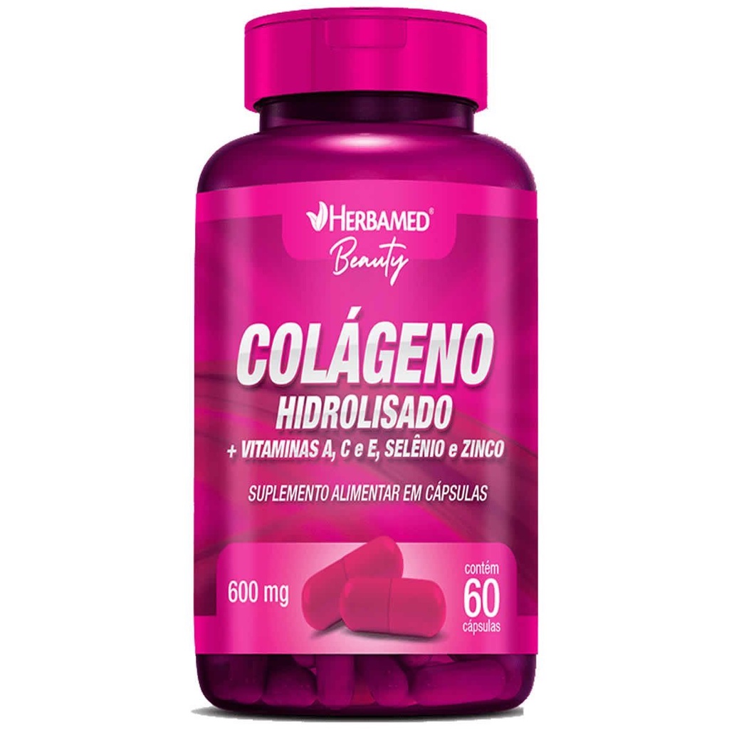 Suplemento alimentar em capsulas Colágeno Hidrolisado Herbamed 600mg ...