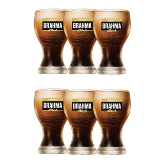Copo Chopp Brahma Black - Kit C/ 6 Unidades | Shopee Brasil