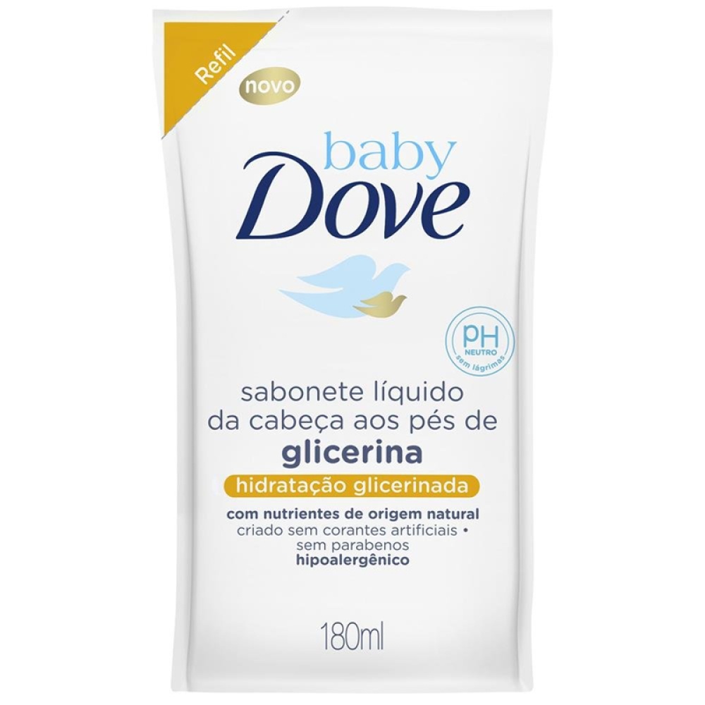 Sabonete Baby Dove da cabeca aos Pes Hidratacao Glicerinada refil, 1 unidade com 180mL | Shopee ...
