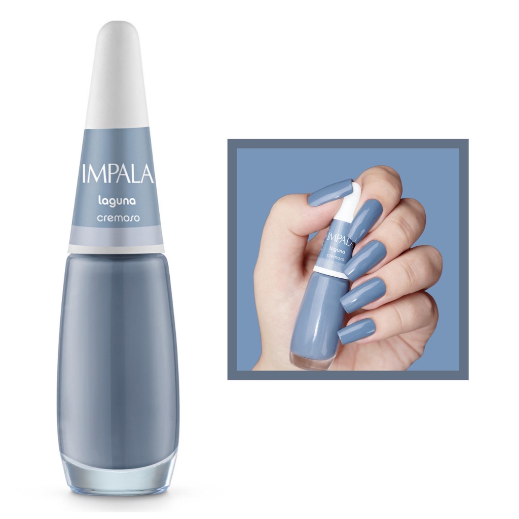 Esmalte Impala Laguna Azul Claro Cremoso A Cor da Sua Moda | Shopee Brasil