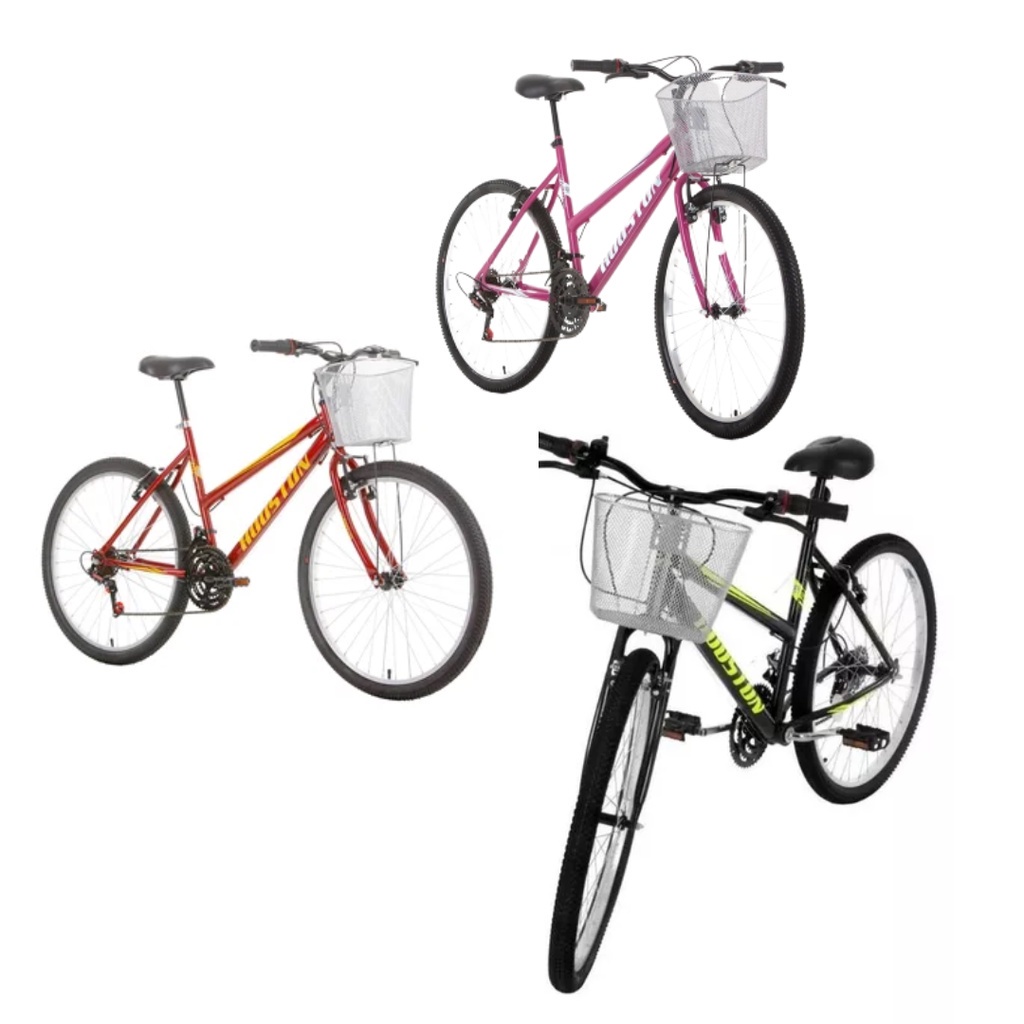 Bicicleta Bike Foxer Maori - Aro 26 Com Cesta - 18 Marchas - Feminina ...