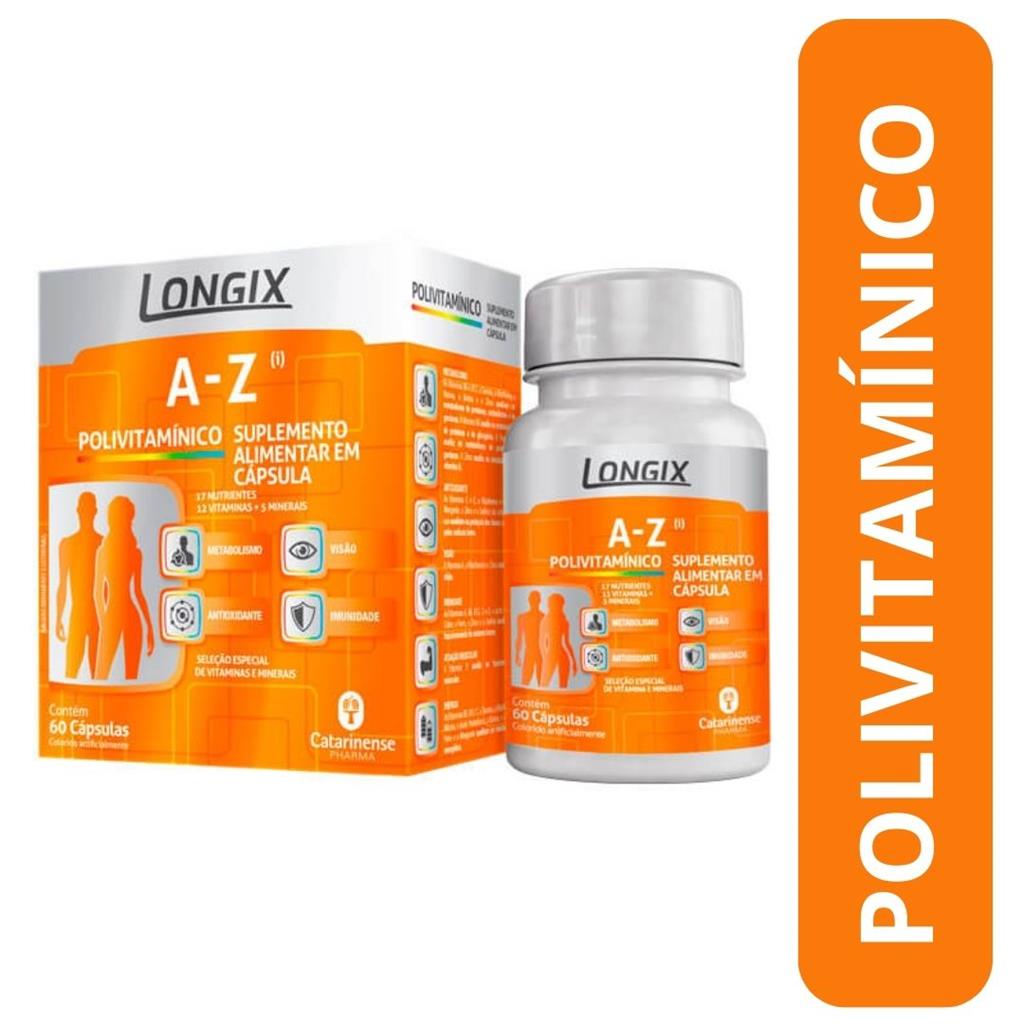 Vitamina Longix Polivitaminico A-Z 60caps | Shopee Brasil